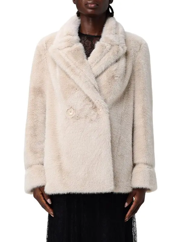 TWINSET Fur Coat - Natural
