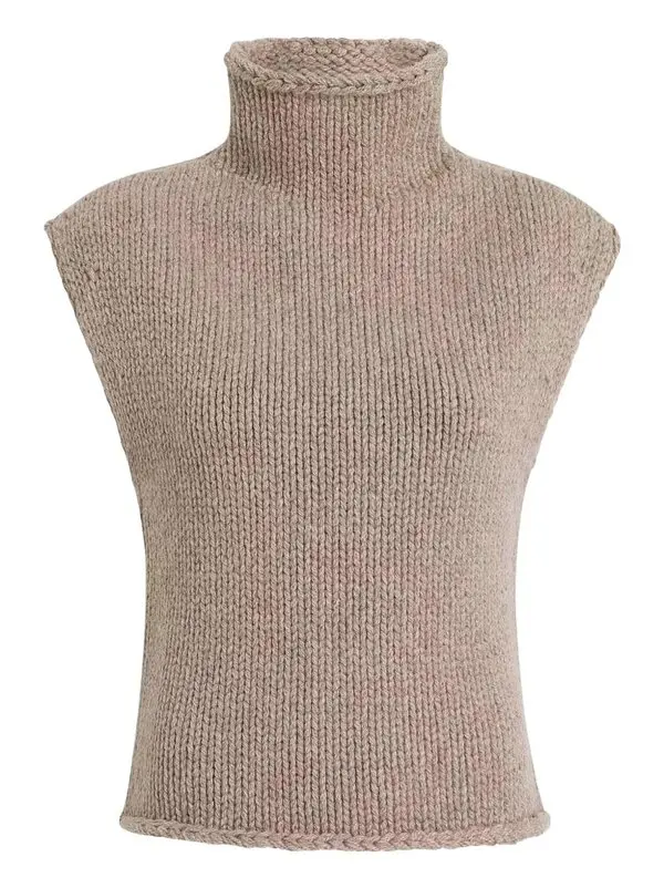 Khaite Cashmere Sleeveless Knit Top - Brown