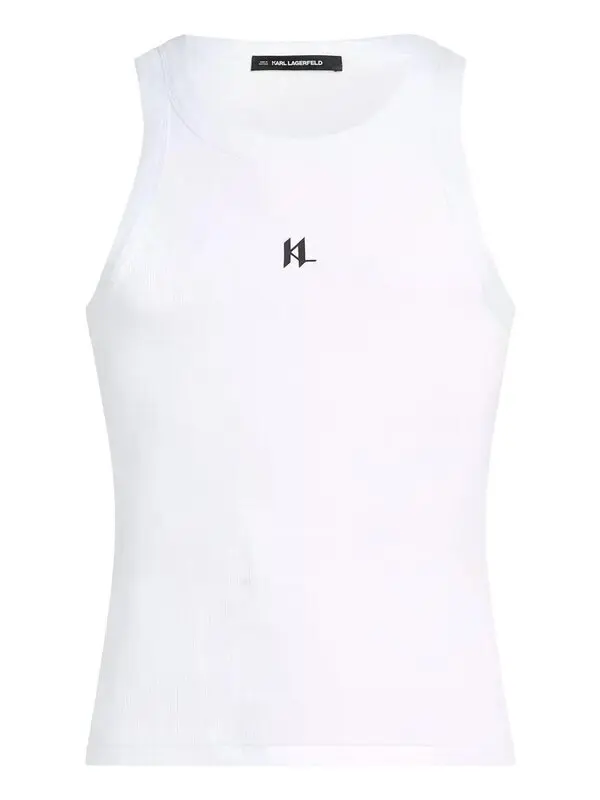 Karl Lagerfeld Logo-print Tank Top - White