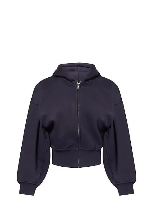 TALA Cotton-blend Zip-up Hoody - Midnight Navy