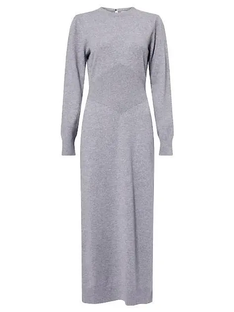 Givenchy Side-slit Cashmere Midi Dress - Medium Grey