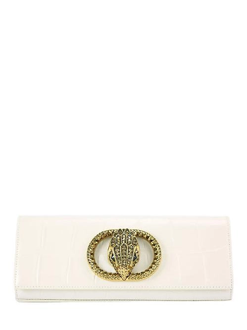 Kurt Geiger Chelsea Leather Clutch Bag - Bone