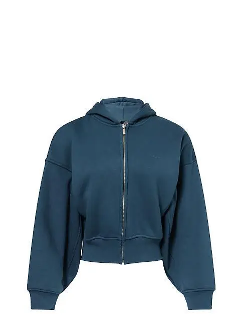 TALA Cotton-blend Zip-up Hoody - Deep Teal