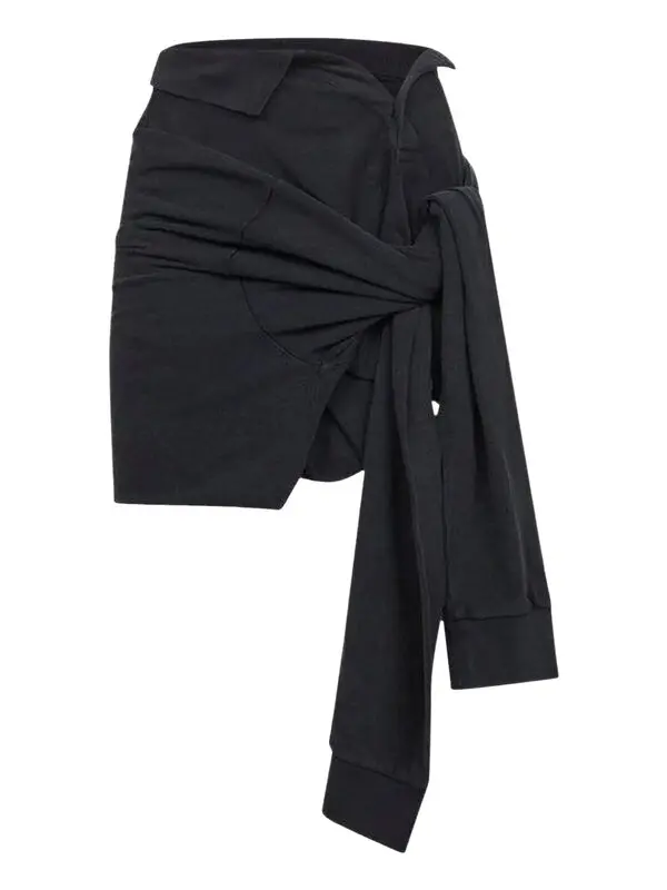 Balenciaga Knotted Polo Skirt - Black