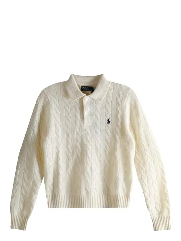 Polo Ralph Lauren Long Sleeve Collared Pullover - Tan