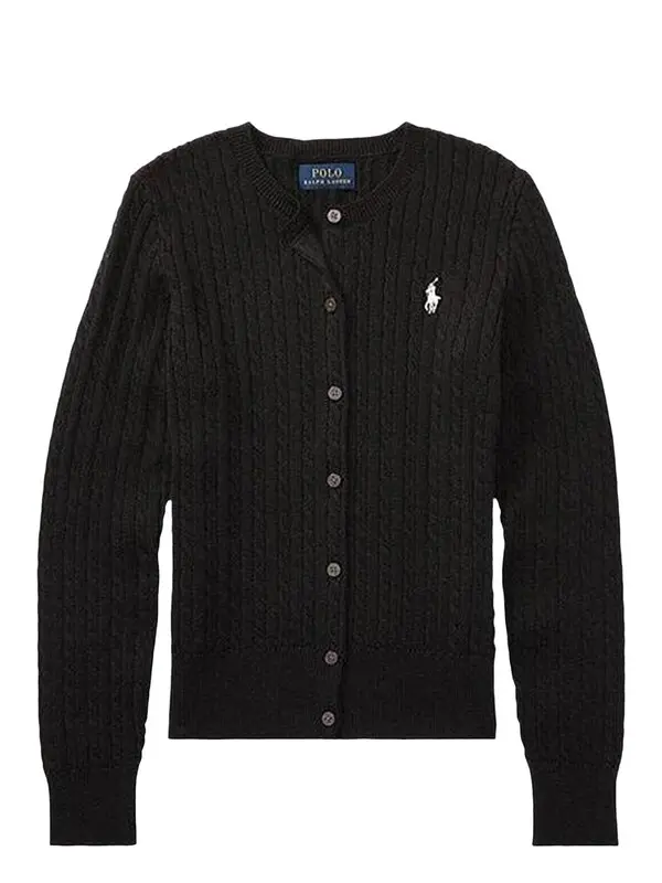 Polo Ralph Lauren Cable-knit Cotton Cardigan - Black