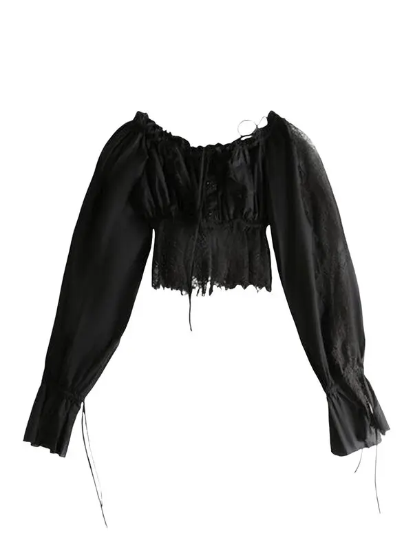 ANN DEMEULEMEESTER Jorunn Crop Top - Black