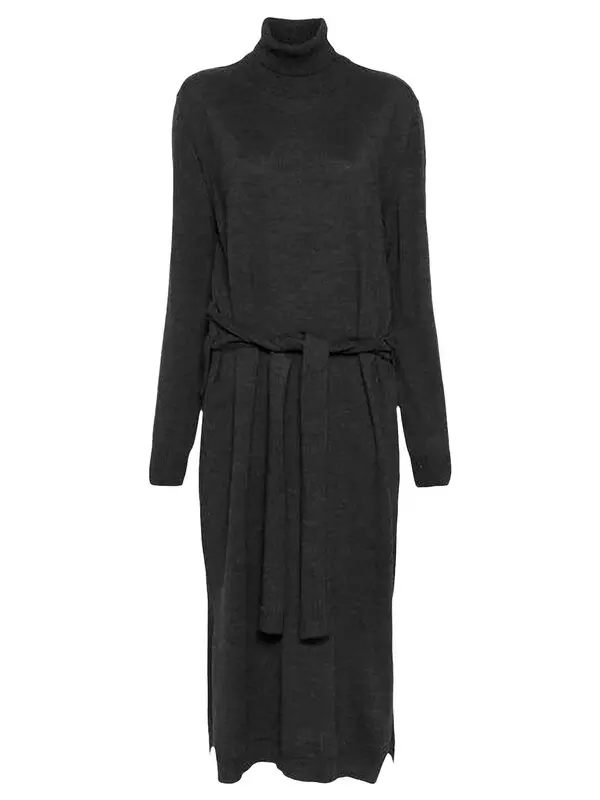 LEMAIRE Trompe L'oeil Midi Dress - Black