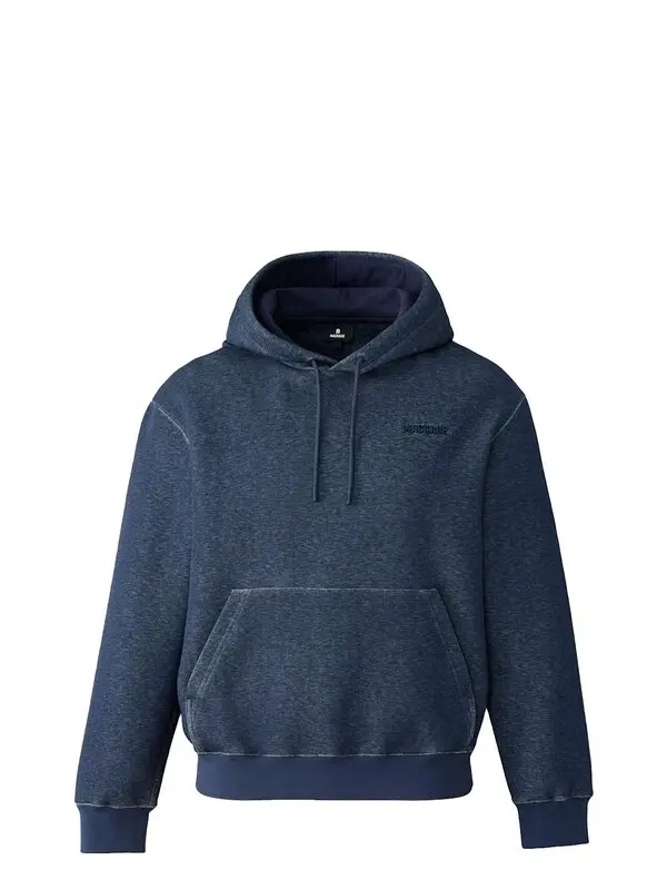 Mackage Krystian Double-face Jersey Logo Hoodie - Navy Melan