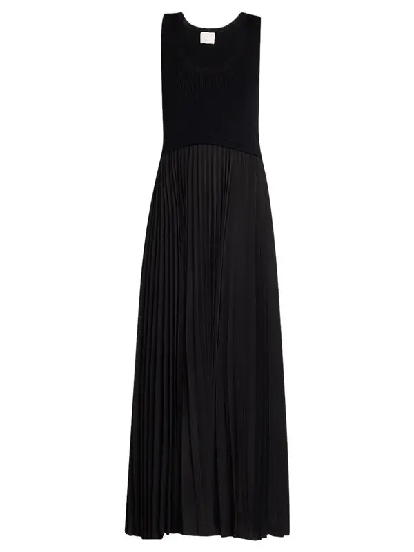 Cinq À Sept Parma Sleeveless Pleated Maxi Dress - Black