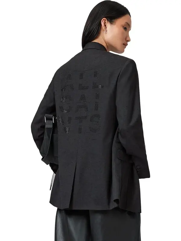 ALLSAINTS Essie Single Breasted Blazer - Grey
