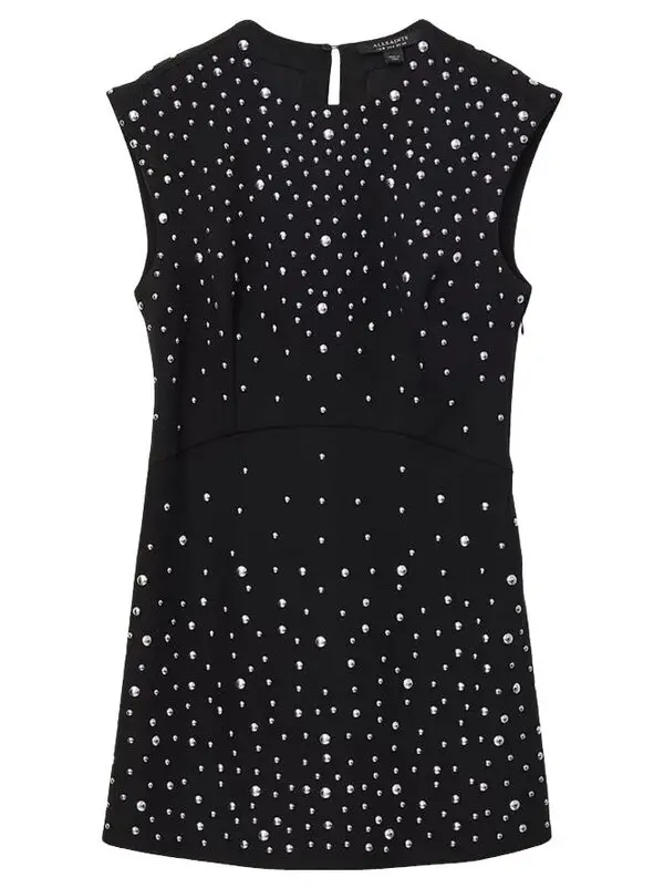 ALLSAINTS Tamara Embellished Mini Dress - Black