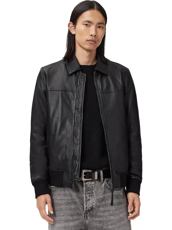 ALLSAINTS Rashford Leather Jacket - Black