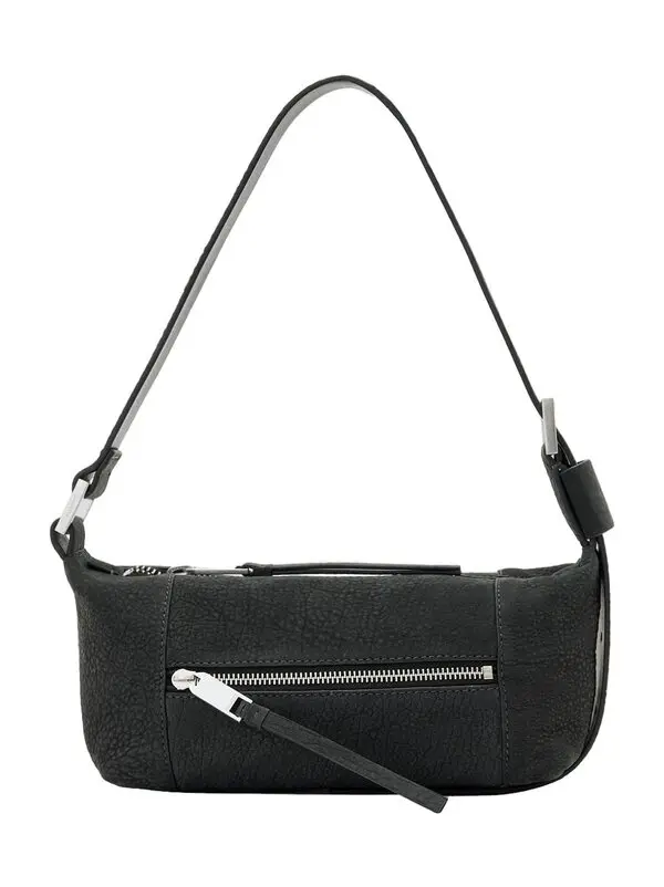 ALLSAINTS Vega Leather Mini Shoulder Bag - Grey