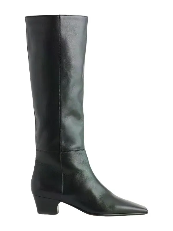Madewell The Lexie Tall Leather Boots - True Black