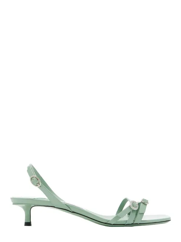 JIMMY CHOO Kaira Patent Leather Sandals - Green