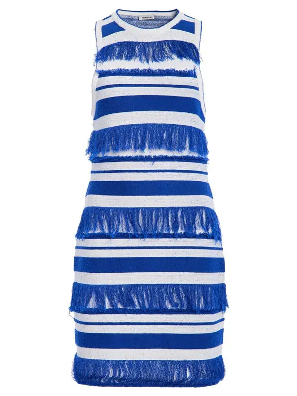 Simkhai Elly Textured Knit Mini Dress - Blue