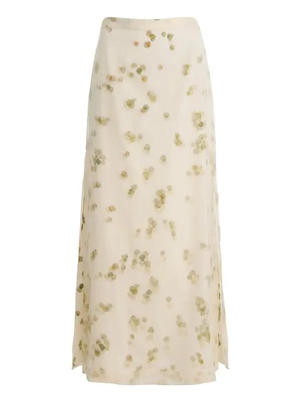 Altuzarra Linnie Floral Cotton-blend Skirt - Ivory