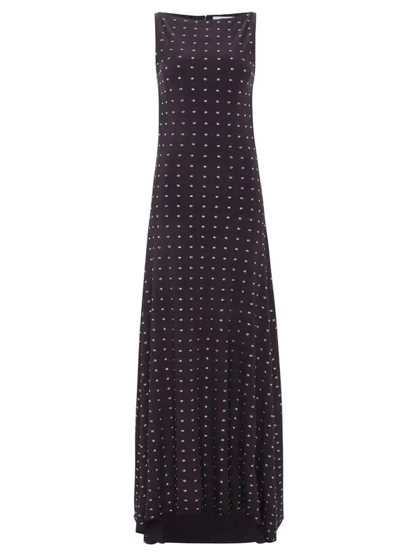 SIEDRES Grace Studded Maxi Dress - Brown