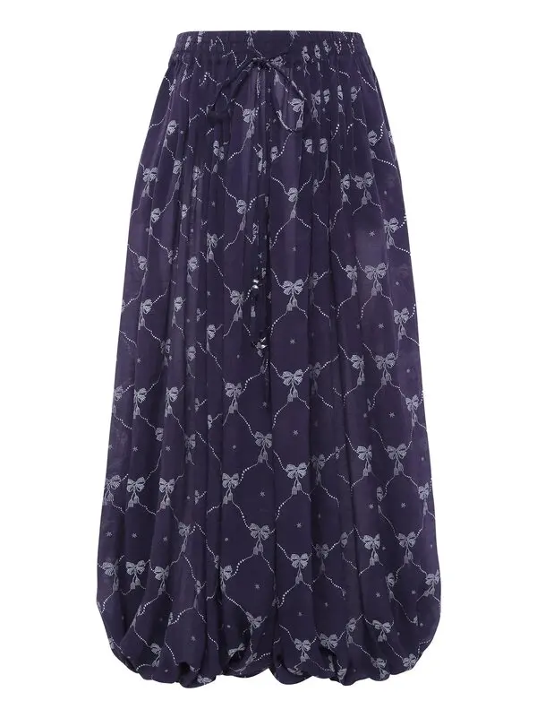 SIEDRES Siedréés Helia Printed Voile Balloon-leg Pants - Purple