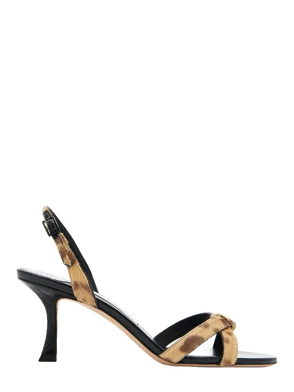 JIMMY CHOO Elsy Leopard-print Pony Hair Sandals - Animal