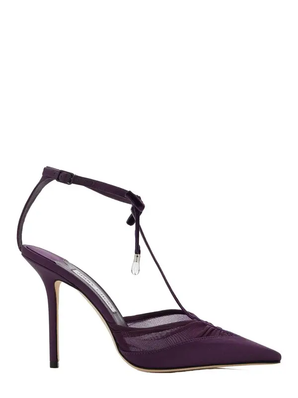 JIMMY CHOO Afia Satin Pumps - Purple