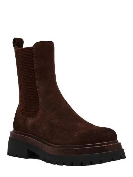 Steve Madden Blitzen Platform Chelsea Boot - Brown Suede