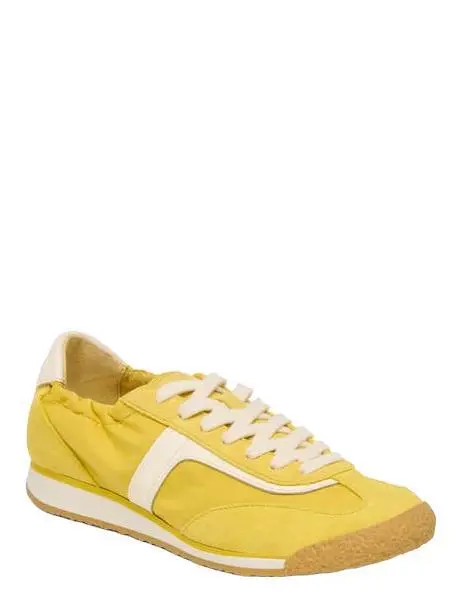 Dolce Vita Sariya Lace Up Sneakers - Light Yellow Nylon