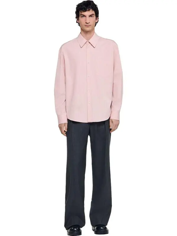 Sandro Striped Shirt - Baby Pink