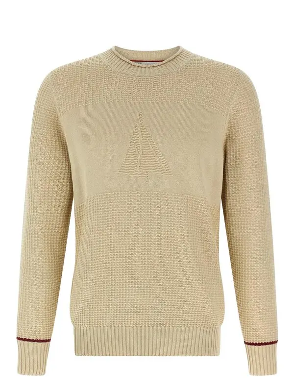 Brunello Cucinelli Waffle Stitch Cotton Sweater - Beige