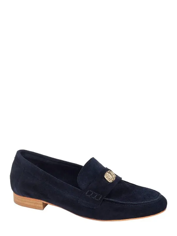 PATRICIA GREEN Vince Penny Loafer - Navy Suede