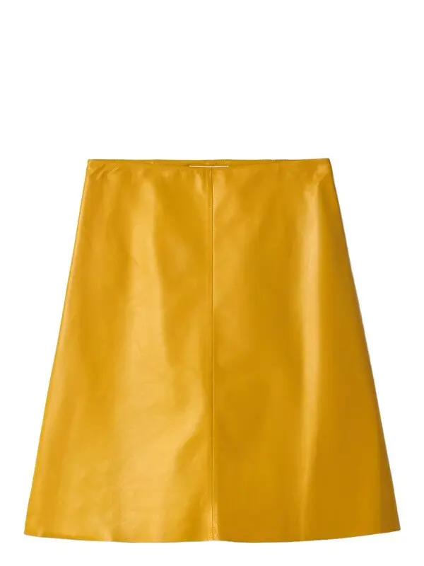 Miu Miu Nappa Leather Skirt - Sunny Yellow