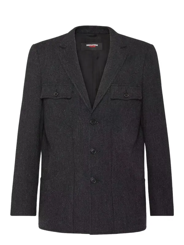 Dsquared2 Single-breasted Tailored Blazer - Black