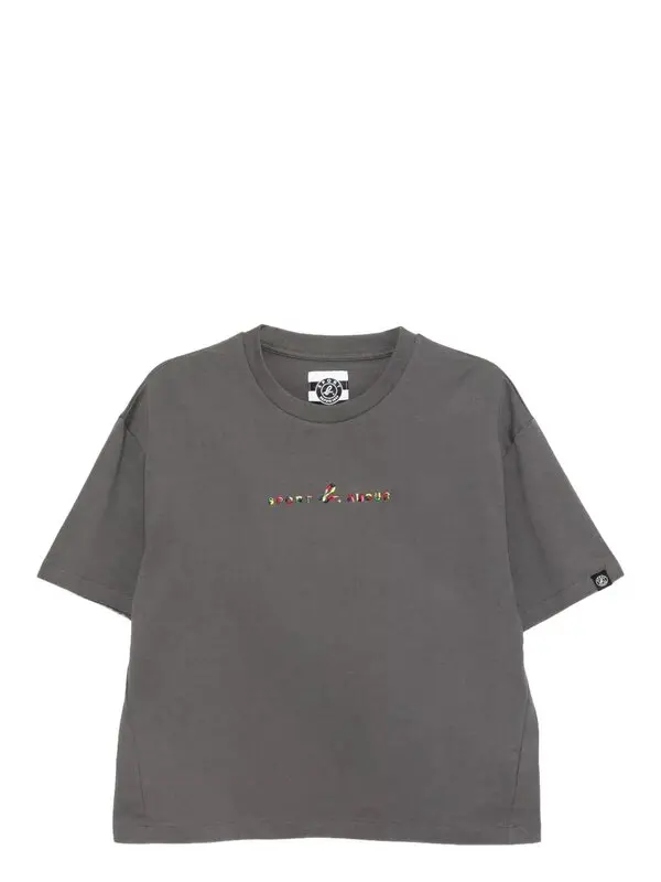 SPORT B. BY AGNÈS B. Amour-embroidered T-shirt - Grey