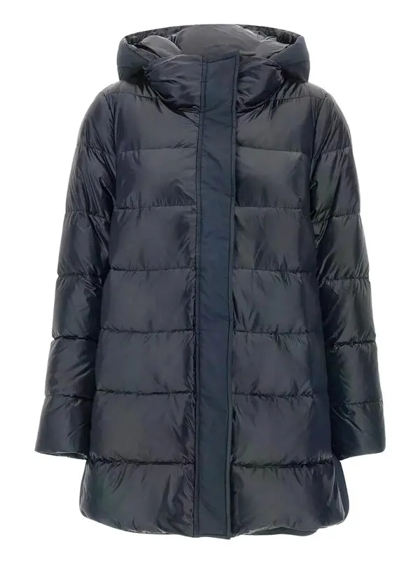 ELENA MIRO` Hooded Padded Coat - Blue