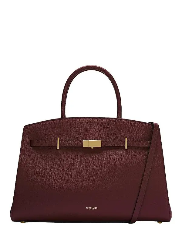 DEMELLIER The Mini Hudson Top Handle Bag - Burgundy