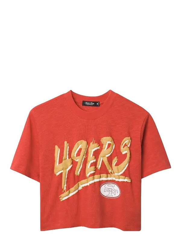 Junk Food Clothing Nfl San Francisco 49ers Thrill Crop Tee - Licorice