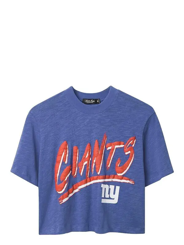 Junk Food Clothing Nfl New York Giants Thrill Crop Tee - Liberty