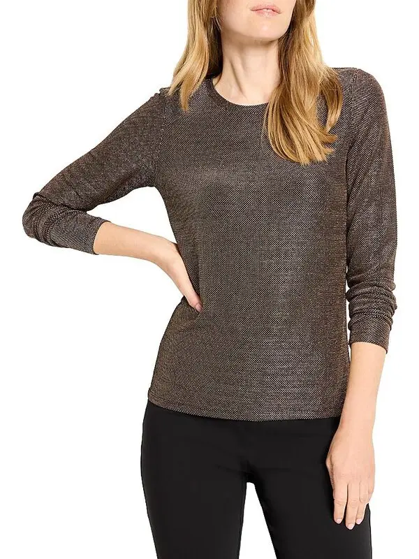 NIC+ZOE Diamonte Knit Top - Copper Mix