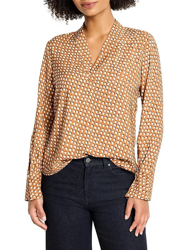 NIC+ZOE Shadow Dot Top - Neutral Multi