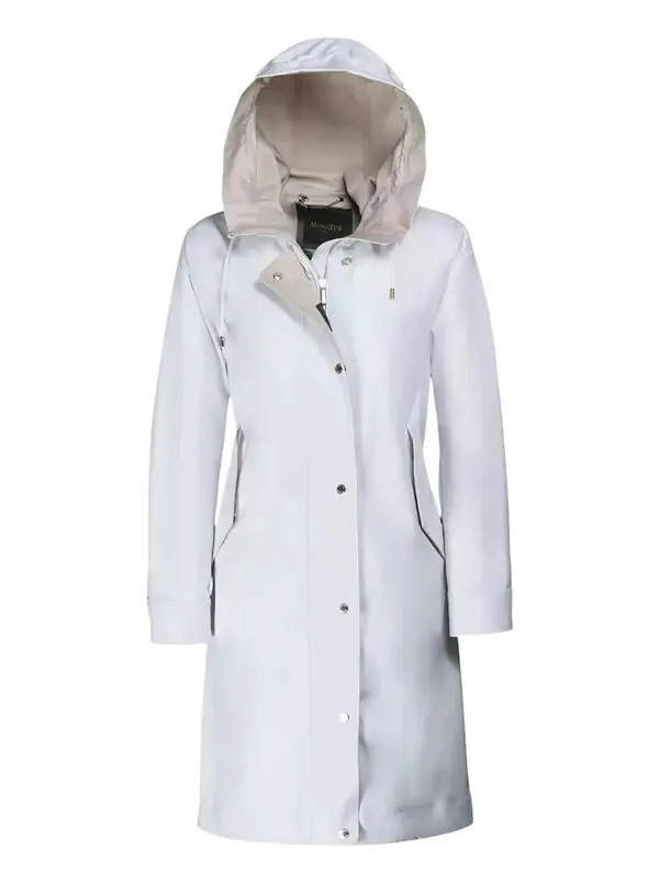 MOORER Molly Hooded Coat - White