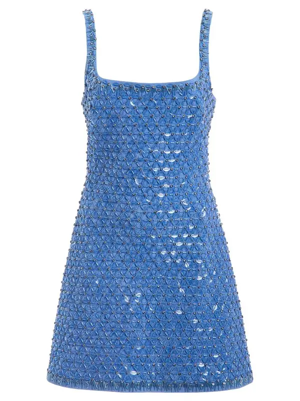 Simkhai Ziva Embellished Mini Dress - Blue