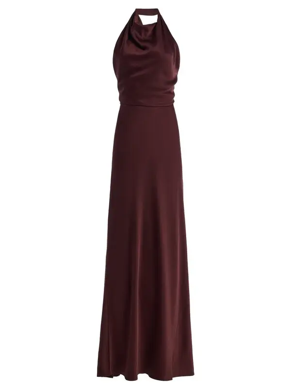 Simkhai Reannon Draped Gown - Burgundy