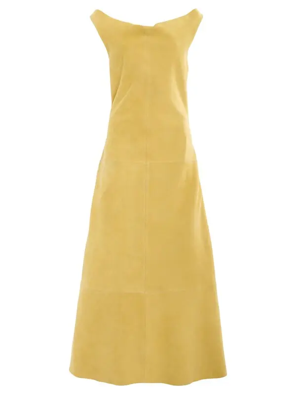 Simkhai Bridger Suede Midi Dress - Yellow