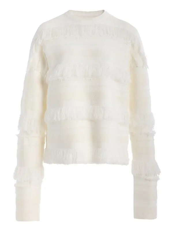 Simkhai Carrick Cotton-blend Crewneck Sweater - Ivory