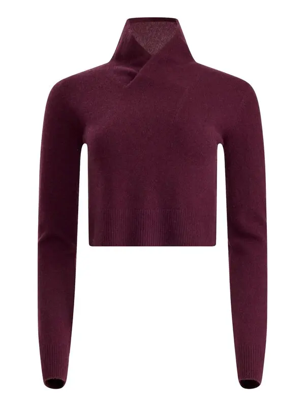 Altuzarra Oates Cropped Cashmere Sweater - Burgundy