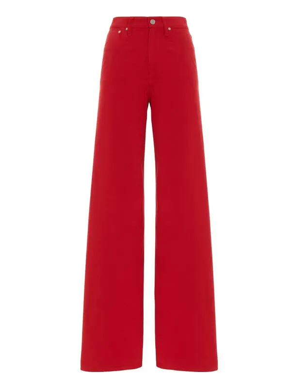 Ralph Lauren Collen Rigid High-rise Wide-leg Jean - Red