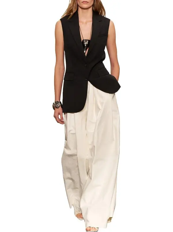 Ralph Lauren Randy Tailored Wool Vest - Black