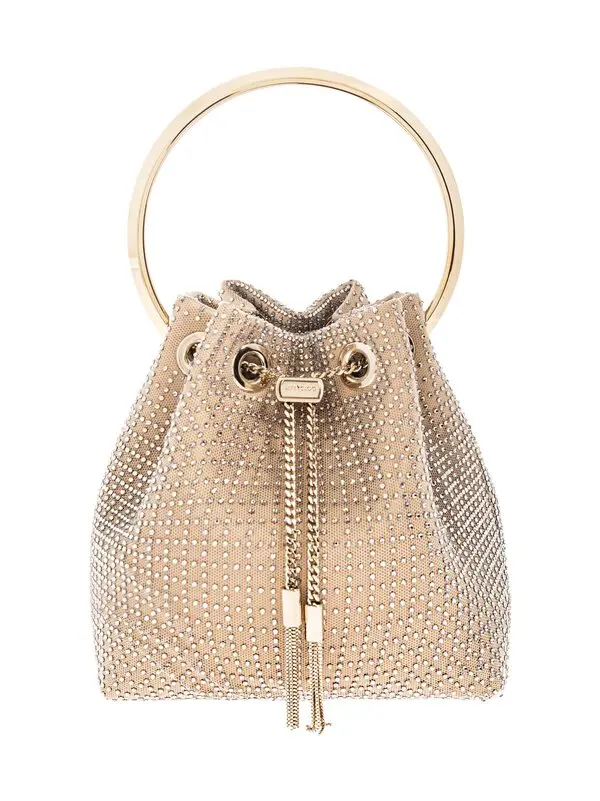 JIMMY CHOO Bon Bon Handheld Bucket Bag - Gold