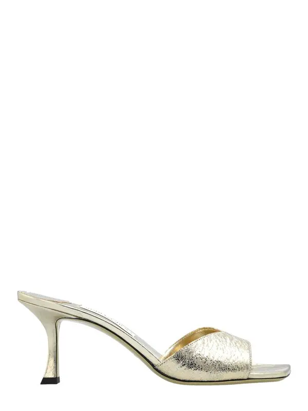 JIMMY CHOO Skye Heeled Mules - Gold
